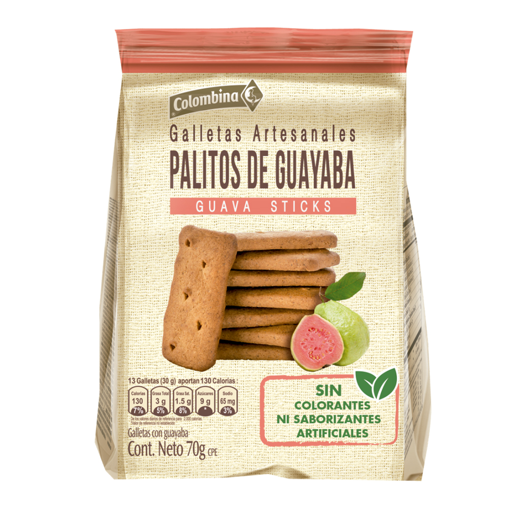 Galletas Colombina Palitos Guayaba 70Gr | SuperBooM